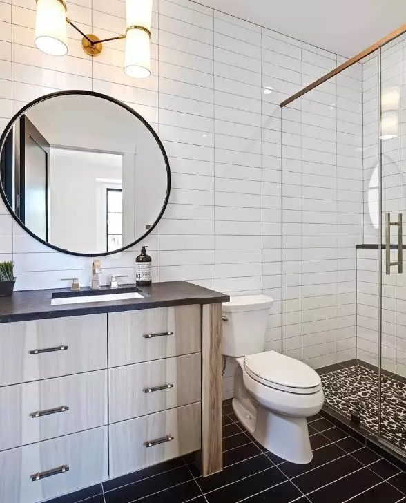 60 Trendy Stacked Tile Ideas For Bathrooms - DigsDigs