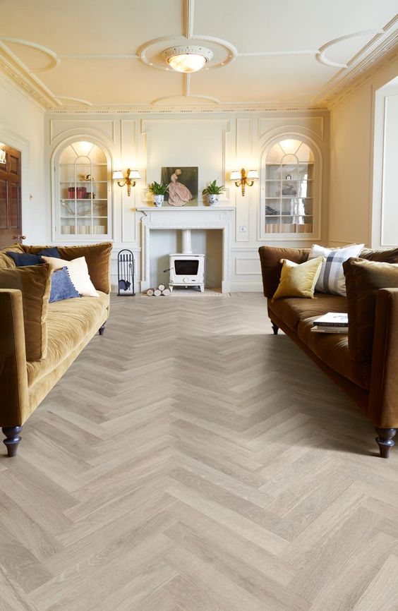 56 Elegant And Eye-Catchy Herringbone Floor Ideas - DigsDigs