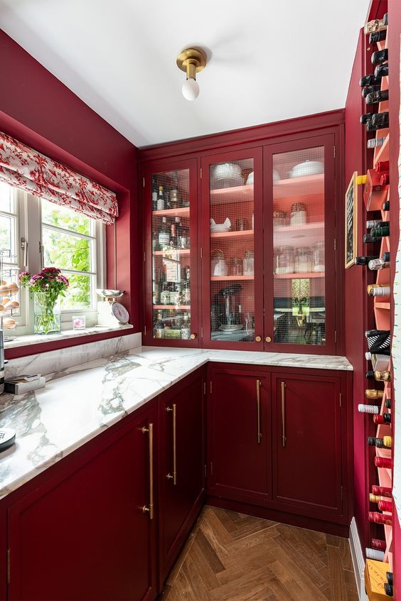 49 Sophisticated Burgundy Kitchen Decor Ideas - DigsDigs