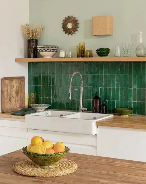 61 Trendy Kitchen Stacked Tile Ideas - DigsDigs
