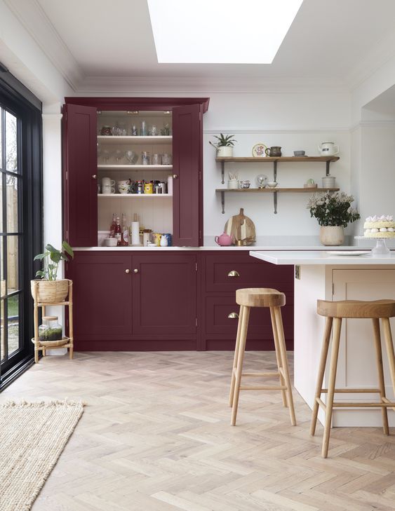 49 Sophisticated Burgundy Kitchen Decor Ideas - DigsDigs