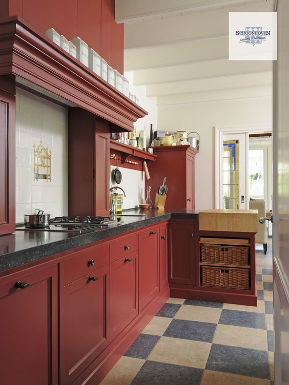 49 Sophisticated Burgundy Kitchen Decor Ideas - DigsDigs
