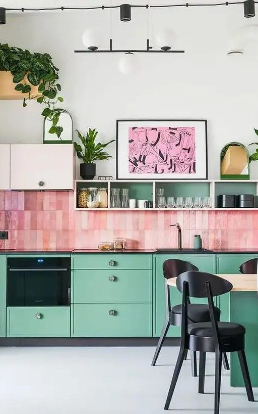 61 Trendy Kitchen Stacked Tile Ideas - DigsDigs