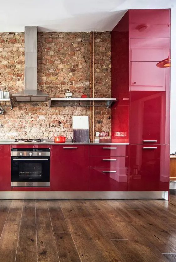 49 Sophisticated Burgundy Kitchen Decor Ideas - DigsDigs