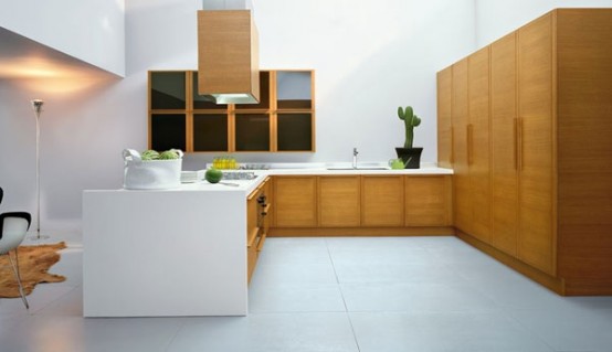 25 Modern Kitchens In Wooden Finish - DigsDigs
