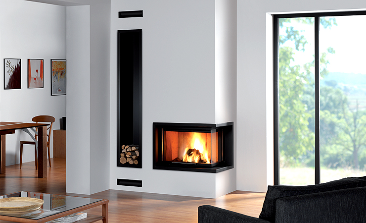 Modern Built-in Fireplaces By Rocal - DigsDigs