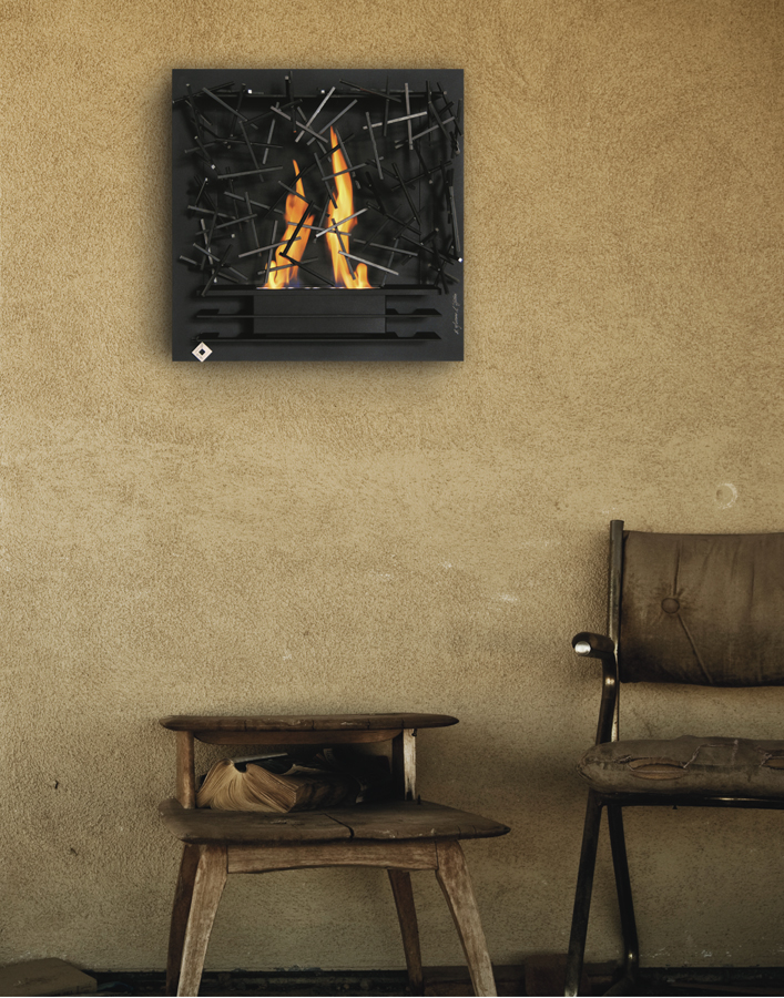 Unique Wall Mount Fireplaces by Aktys - DigsDigs