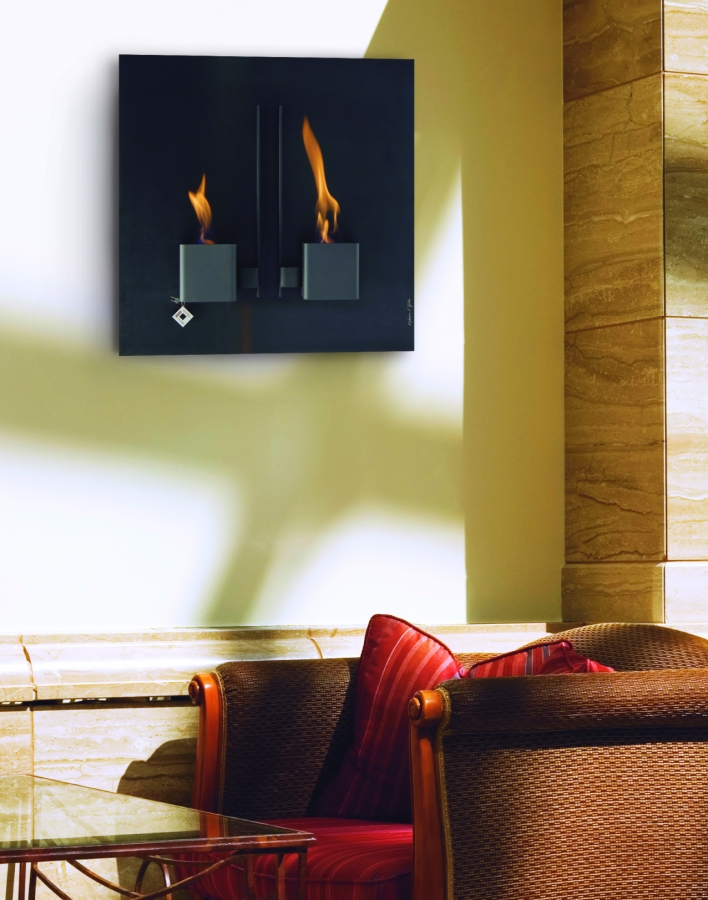 Unique Wall Mount Fireplaces by Aktys - DigsDigs