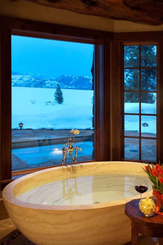 38 Adorable Bathroom Designs With View - DigsDigs
