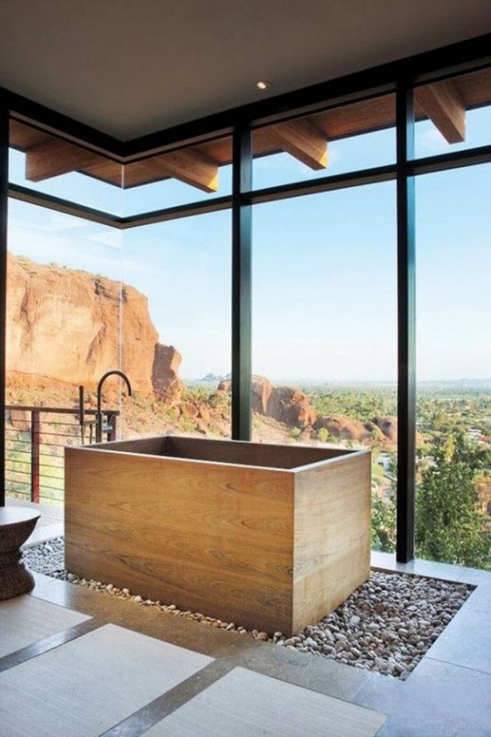 38 Adorable Bathroom Designs With View - DigsDigs