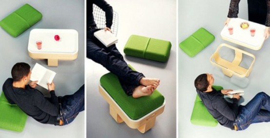 All-In-One Functional Piece Of Cushions And Basket - DigsDigs
