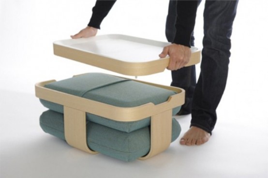 All-In-One Functional Piece Of Cushions And Basket - DigsDigs