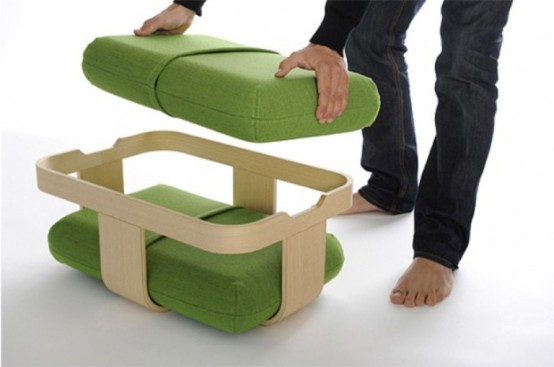 All-In-One Functional Piece Of Cushions And Basket - DigsDigs