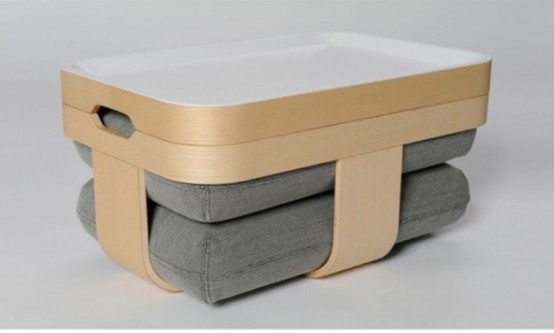 All-In-One Functional Piece Of Cushions And Basket - DigsDigs