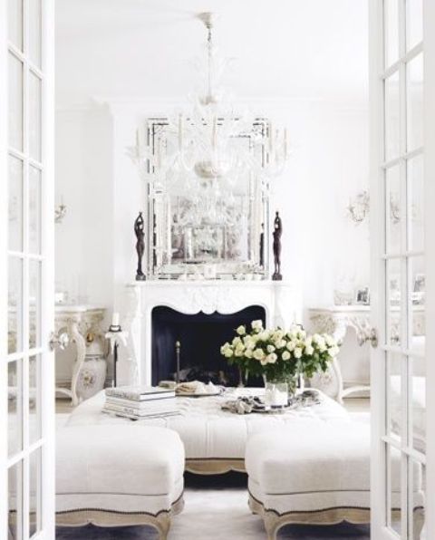 68 Beautiful All-White Living Room Designs - DigsDigs