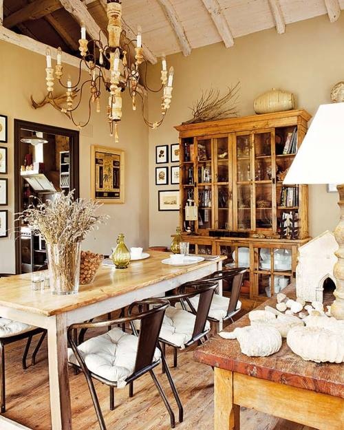 47 Calm And Airy Rustic Dining Room Designs - DigsDigs