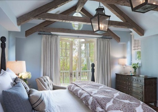 35 Chic Bedroom Designs With Exposed Wooden Beams Digsdigs