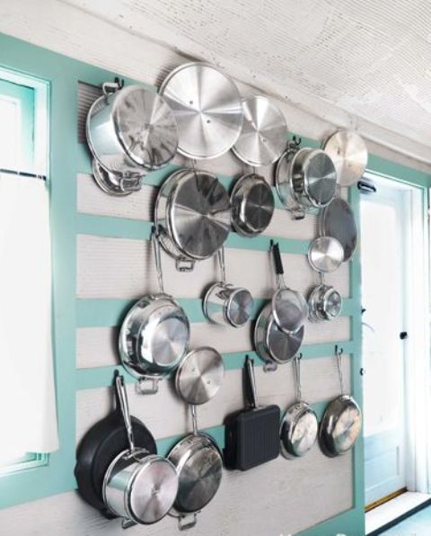 58 Cool Kitchen Pots And Lids Storage Ideas - DigsDigs