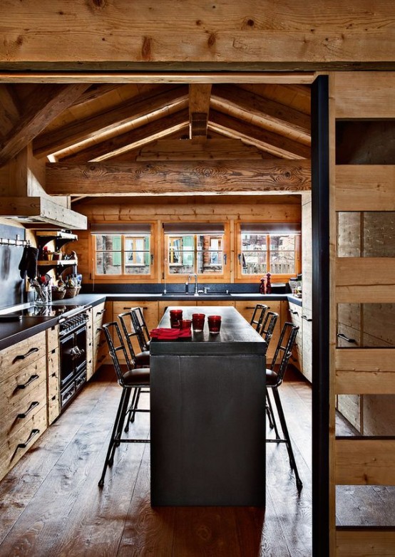 54 Cozy Chalet Kitchen Designs To Get Inspired - DigsDigs