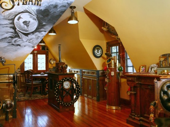 28 Crazy Steampunk Home Office Designs - DigsDigs