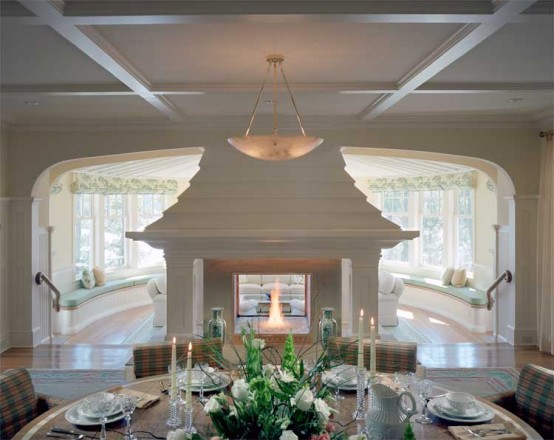 Curved House Design with Extensive Interior Woodwork - DigsDigs