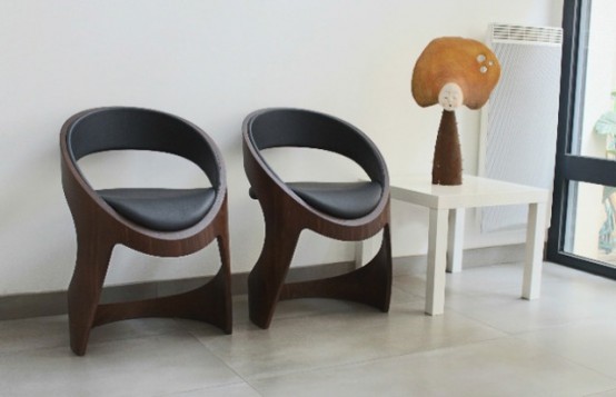Curvy Chairs And Stools Of Different Materials By Martz Edition - DigsDigs