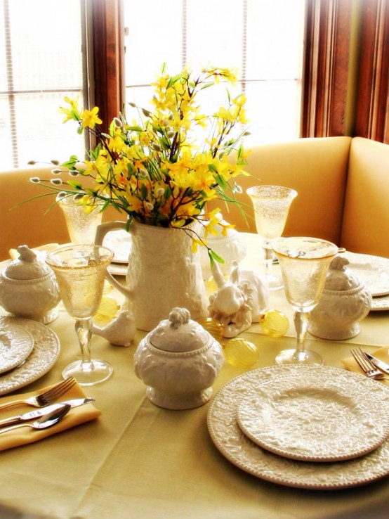 61 Lovely And Chic Easter Table Decor Ideas - DigsDigs