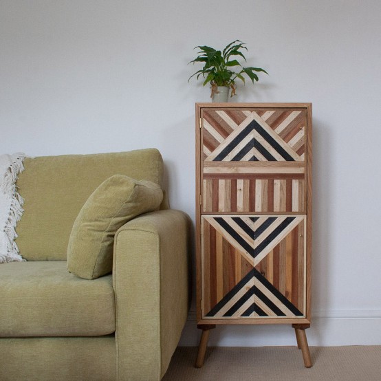 Eye-Catching Unique Cabinet One From Natural Oak - DigsDigs