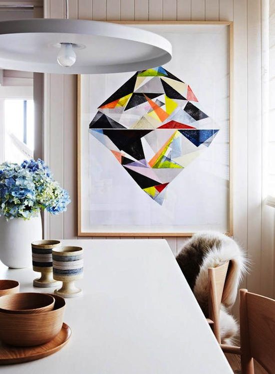 36 Fashionable Geometric Décor Ideas For Your Dining Space - DigsDigs