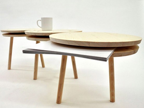 Functional And Space-Saving Pillar Table - DigsDigs