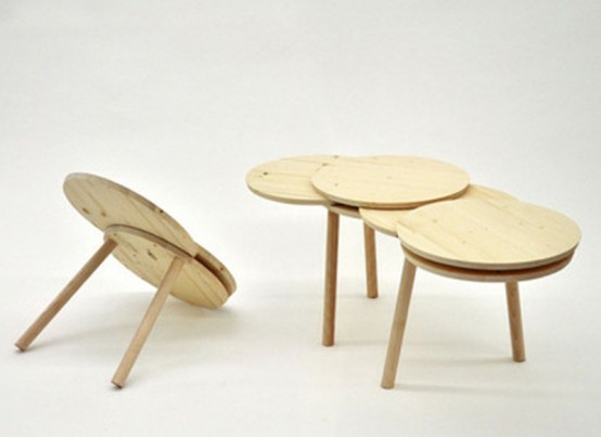 Functional And Space-Saving Pillar Table - DigsDigs