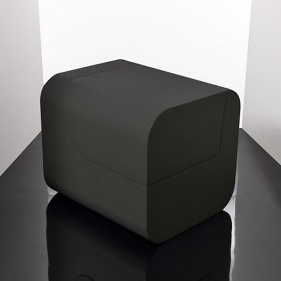 Functional Minimalist Seat And Side Table Of Foam - DigsDigs