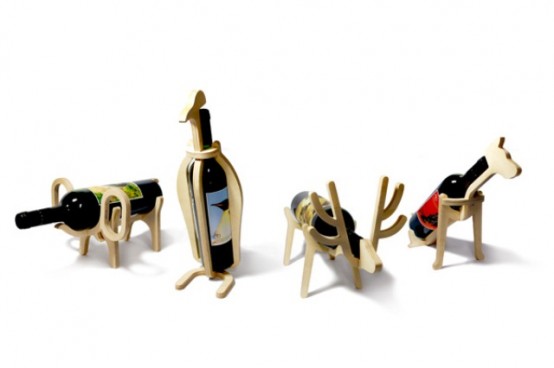 Funny Animal Wine Racks By Conte Bleu - DigsDigs