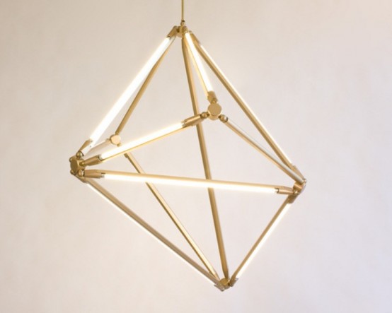Futuristic Geometric LED Light Structure - DigsDigs