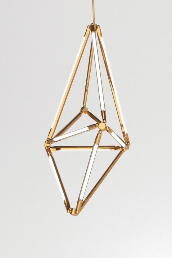 Futuristic Geometric LED Light Structure - DigsDigs