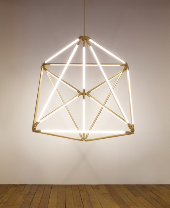 Futuristic Geometric LED Light Structure - DigsDigs