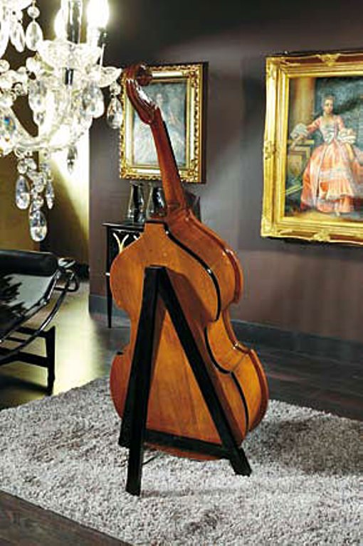 Beautiful Home Bar Cabinet That Looks Like Contrabass - DigsDigs