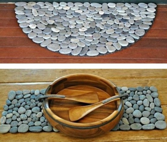 How To Incorporate Pebbles Into Your Home Décor: 28 Ideas - DigsDigs
