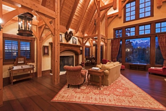 Incredible Barn Mansion Of Wood And Stone In Utah - DigsDigs