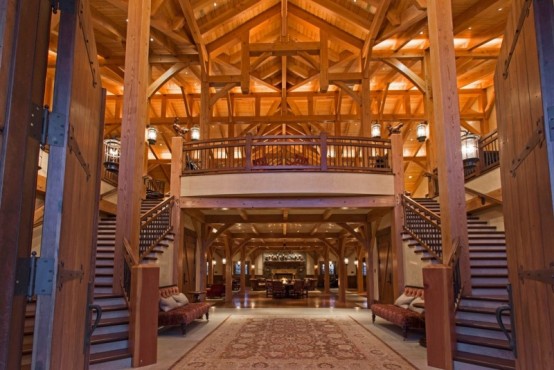 Incredible Barn Mansion Of Wood And Stone In Utah - DigsDigs