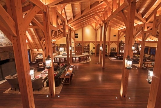 Incredible Barn Mansion Of Wood And Stone In Utah - DigsDigs