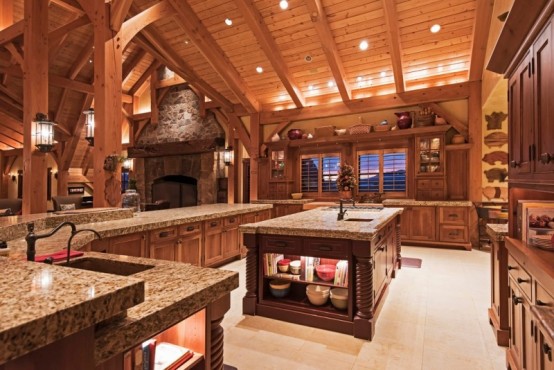Incredible Barn Mansion Of Wood And Stone In Utah - DigsDigs