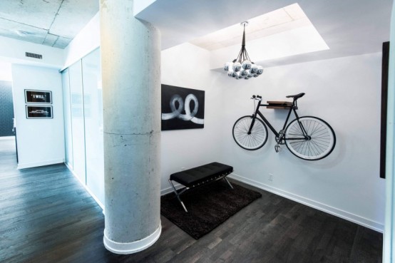 Industrial Loft Design With Natural Rough Wood Elements - DigsDigs