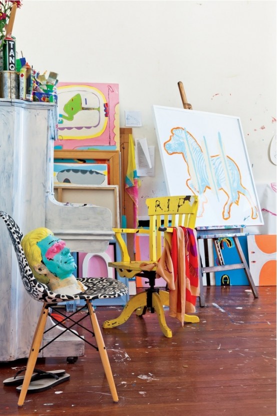 73 Inspiring Home Art Studio Designs - DigsDigs