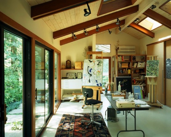 73 Inspiring Home Art Studio Designs - DigsDigs