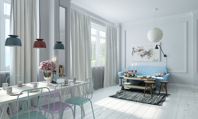 Light And Airy Loft With A Scandinavian Touch - DigsDigs