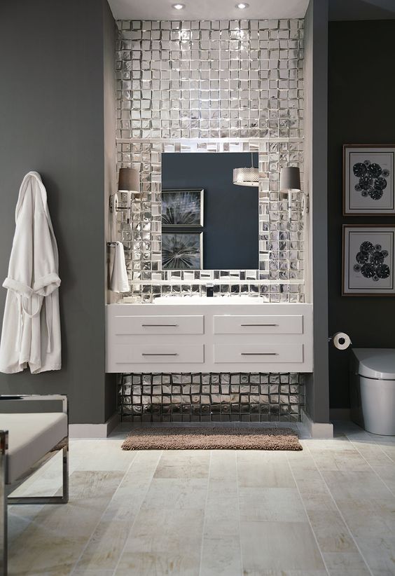 The Hottest Décor Trend: 27 Metallic Tile Décor Ideas - DigsDigs
