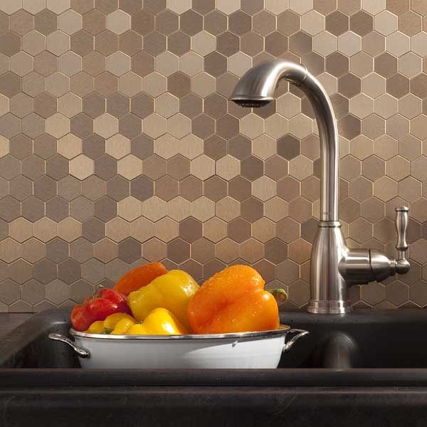 The Hottest Décor Trend: 27 Metallic Tile Décor Ideas - DigsDigs