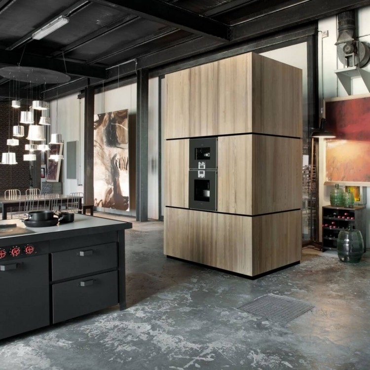 Milan Loft Design With Dark Industrial Metals In Decor - DigsDigs