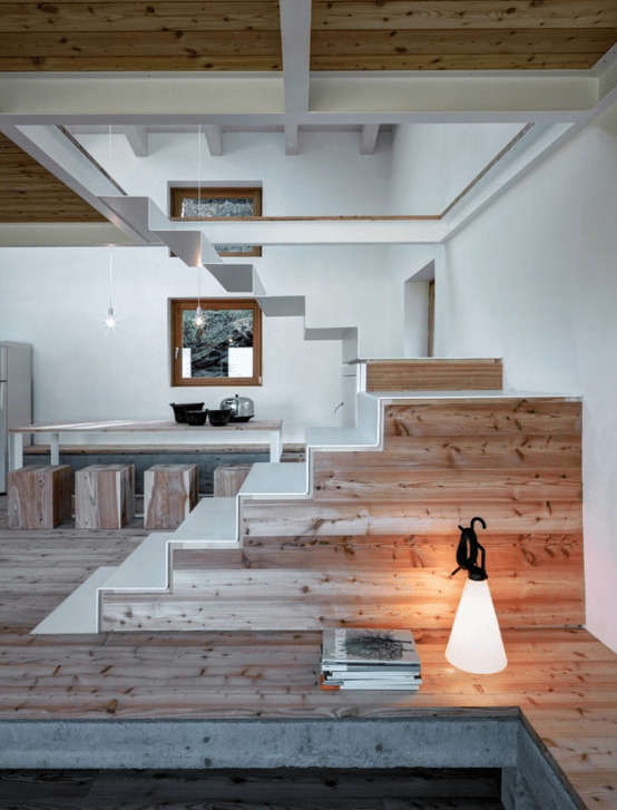 Minimalist Cabin Covered With Stone From Ruins - DigsDigs